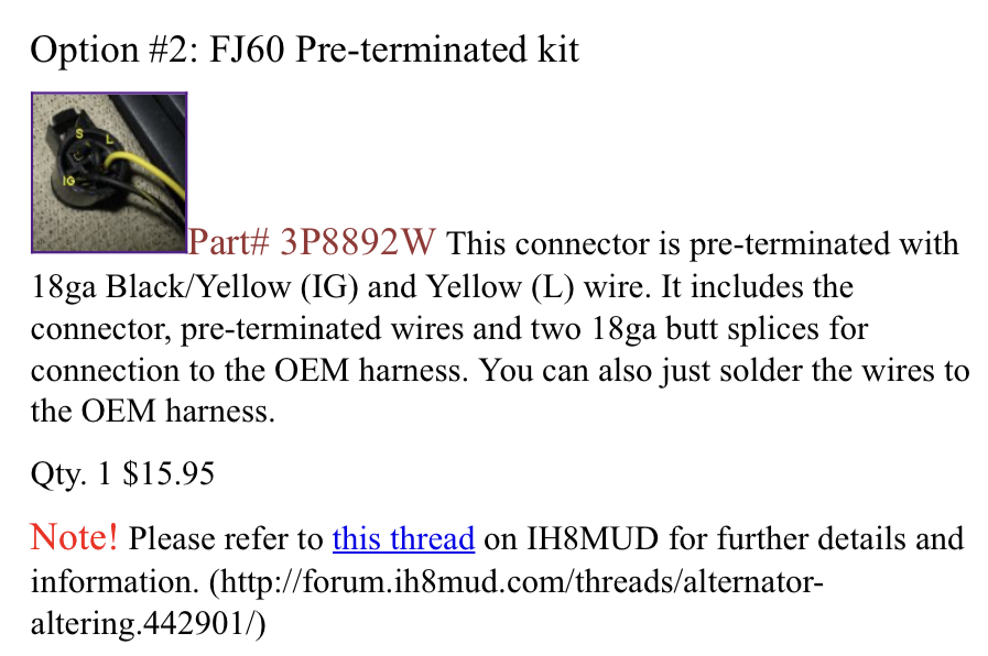 FJ60 Alternator Wiring Question | Rising Sun 4WD Club Forum