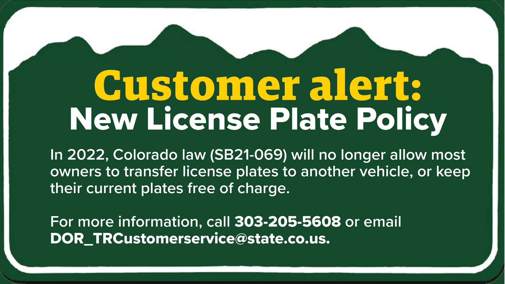 Colorado license plate law changes for 2022 | Rising Sun 4WD Club Forum